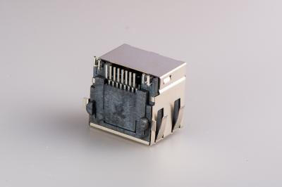 China 1060-20847 Right Angle Modular PCB Mount RJ45 Connector Jacks W / Led RJ45 for sale