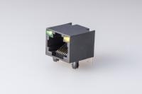 China Full Plastic RJ45 Single Port   8P8C With LED Gold Plated Network for sale