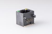 China Full Plastic RJ11 RJ45 Jack With Led TAB UP 8P8C Single Port Without Transformers for sale
