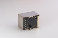 China Single Port 10P10C Magnetic RJ45 Ethernet Jack , RJ45 Connector Jack Female Stacked With Shield for sale