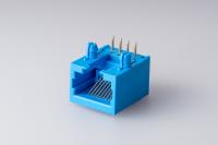 China Color Bule Plastic 8P8C RJ45 Female Connector  , Waterproof Rj45 Jack Single Port  Modular Jack for sale
