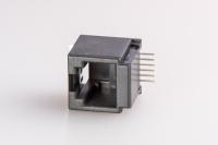 China RJ11 RJ45 Modular Jack 6P6C Single Port SMT Female Connector and Full Plastic for sale