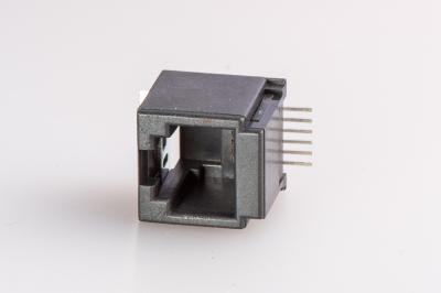 China RJ11 RJ45 Modular Jack 6P6C Single Port SMT Female Connector and Full Plastic for sale