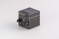 China RJ45 Network Port 8P8C Single Port  180 Degree Top Entery Network for sale