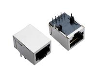 China 2250030-1 1 Port POE RJ45 Jack With 10 / 100 / 1000 Base-T Transformer For Router for sale