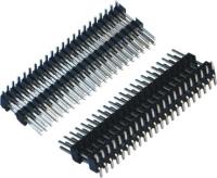 China 2.54MM Pitch Female Pin Headers Connector , 40 Pin Header DIP Dual 90 Degree For PCB for sale