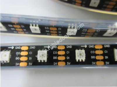China APA102 half silicone tube and epoxy waterproof led strip for sale