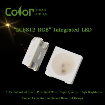 China DC5V 60mA High Brightness 5050 Digital RGB ED Chip LC8812 for sale