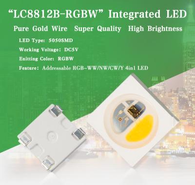 China Individually addressable 5050 SMD RGBW built-in IC chip lighting source for DIY led products for sale