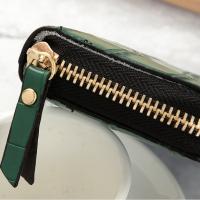 China Leather Credit Card Bag Women Small Change Purse Custom Logo Solid Color 8 Slot for sale