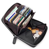 China Leather RFID Blocking Wallet for Women Credit Card Holder Clutch with 12 Card Slots for sale