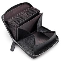 China Leather RFID Blocking Wallet for Women Credit Card Holder Clutch with 12 Card Slots for sale