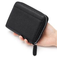 China Leather RFID Blocking Wallet for Women Credit Card Holder Clutch with 12 Card Slots for sale