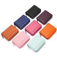 China Leather RFID Blocking Wallet for Women Credit Card Holder Clutch with 12 Card Slots for sale