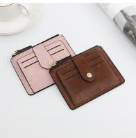 China Leather Credit Card Holder Wallet for Men Women Unisex Coin Purse 8 Slots for sale