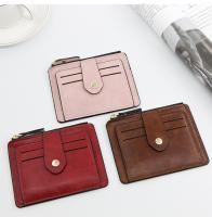 China Leather Credit Card Holder Wallet for Men Women Unisex Coin Purse 8 Slots for sale