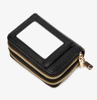 China Unisex 3D Leather Card Holder Wallet with 8 Credit Card Slots for sale