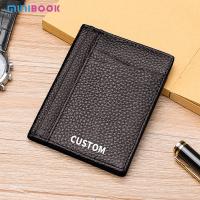 China RFID Blocking Genuine Leather Business ID Card Holder Unisex Wallet 8 Slots for sale