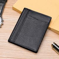 China RFID Blocking Genuine Leather Business ID Card Holder Unisex Wallet 8 Slots for sale