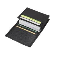 China Custom Logo Leather Bifold Wallet Slim Card Holder with 8 Card Slots OEM ODM for sale