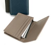 China Custom Logo Leather Bifold Wallet Slim Card Holder with 8 Card Slots OEM ODM for sale