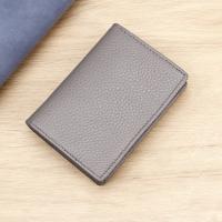China Custom Logo Leather Bifold Wallet Slim Card Holder with 8 Card Slots OEM ODM for sale