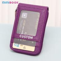 China 12 Slot RFID Anti Theft Zippered Credit Card Wallet Leather Multi Card Bag for Men for sale