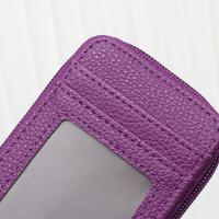 China 12 Slot RFID Anti Theft Zippered Credit Card Wallet Leather Multi Card Bag for Men for sale