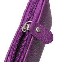 China 12 Slot RFID Anti Theft Zippered Credit Card Wallet Leather Multi Card Bag for Men for sale