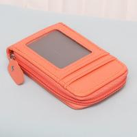China 12 Slot RFID Anti Theft Zippered Credit Card Wallet Leather Multi Card Bag for Men for sale