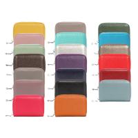 China Genuine Leather Credit Card Holder for Women Low MOQ Mix Models 8 Card Slots for sale