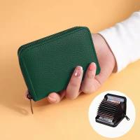 China Solid Color PU Leather RFID Card Bag with Zipper Closure for Women MN-2301 for sale