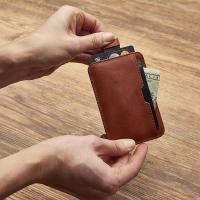 China RFID Blocking Men's PU Leather Wallet with Zipper Card Holder 10 Card Slots for sale