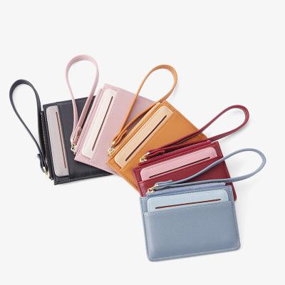 China Small Credit Card Holder Purse with Detachable Wristlet Handbag 10 Card Slots for sale