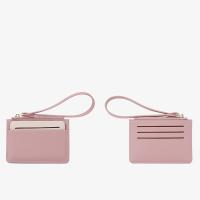 China Small Credit Card Holder Purse with Detachable Wristlet Handbag 10 Card Slots for sale