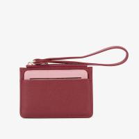 China Small Credit Card Holder Purse with Detachable Wristlet Handbag 10 Card Slots for sale