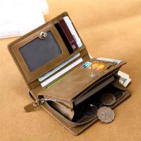 China Luxury Men's Genuine Leather Wallet RFID Blocking Credit Card Holder 8 Slots for sale