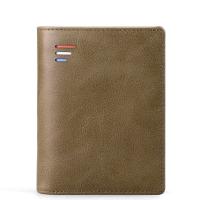 China Luxury Men's Genuine Leather Wallet RFID Blocking Credit Card Holder 8 Slots for sale