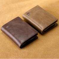 China Luxury Men's Genuine Leather Wallet RFID Blocking Credit Card Holder 8 Slots for sale