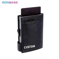 China Custom PU Leather Card Holder with Metal Box Low MOQ Mix Models for Men for sale