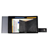 China Custom PU Leather Card Holder with Metal Box Low MOQ Mix Models for Men for sale