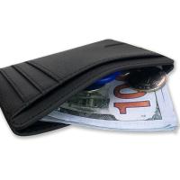 China MN-2301 Custom RFID Card Sleeves for Slim Front Pocket Wallet and Solid Color Pattern for sale