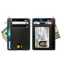 China MN-2301 Custom RFID Card Sleeves for Slim Front Pocket Wallet and Solid Color Pattern for sale