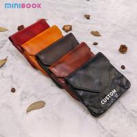 China PU Leather Trifold Coin Purse Business Card Holder with Snap Closure 8 Card Slots for sale