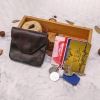 China PU Leather Trifold Coin Purse Business Card Holder with Snap Closure 8 Card Slots for sale