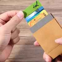 China Automatic Pop-up Metal Credit Card Holder Slim 2 Slot Business Card Case for Professionals for sale