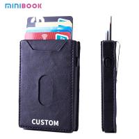 China Custom Logo Real Leather Credit Card Holder 6.5x9.8x1.6cm OEM Low MOQ for sale