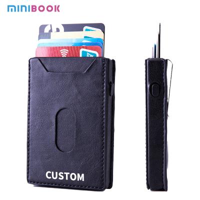 China Custom Logo Real Leather Credit Card Holder 6.5x9.8x1.6cm OEM Low MOQ for sale