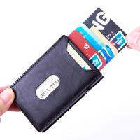 China Custom Logo Real Leather Credit Card Holder 6.5x9.8x1.6cm OEM Low MOQ for sale