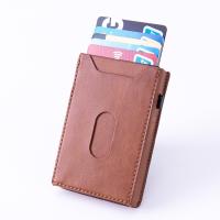 China Custom Logo Real Leather Credit Card Holder 6.5x9.8x1.6cm OEM Low MOQ for sale